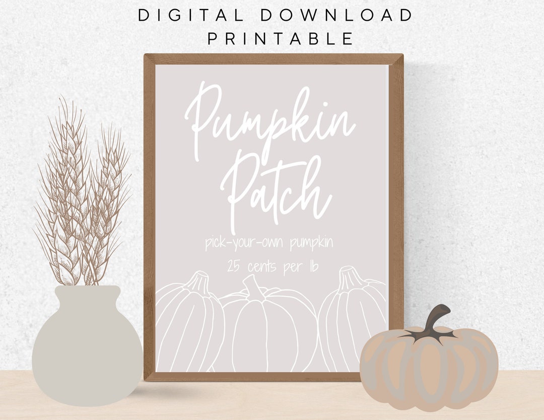 Pumpkin Patch Sign Neutral Fall Sign Fall Home Decor - Etsy
