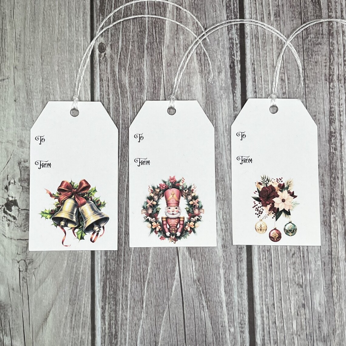 Classic Christmas Gift Tags - Set of 18 - Etsy