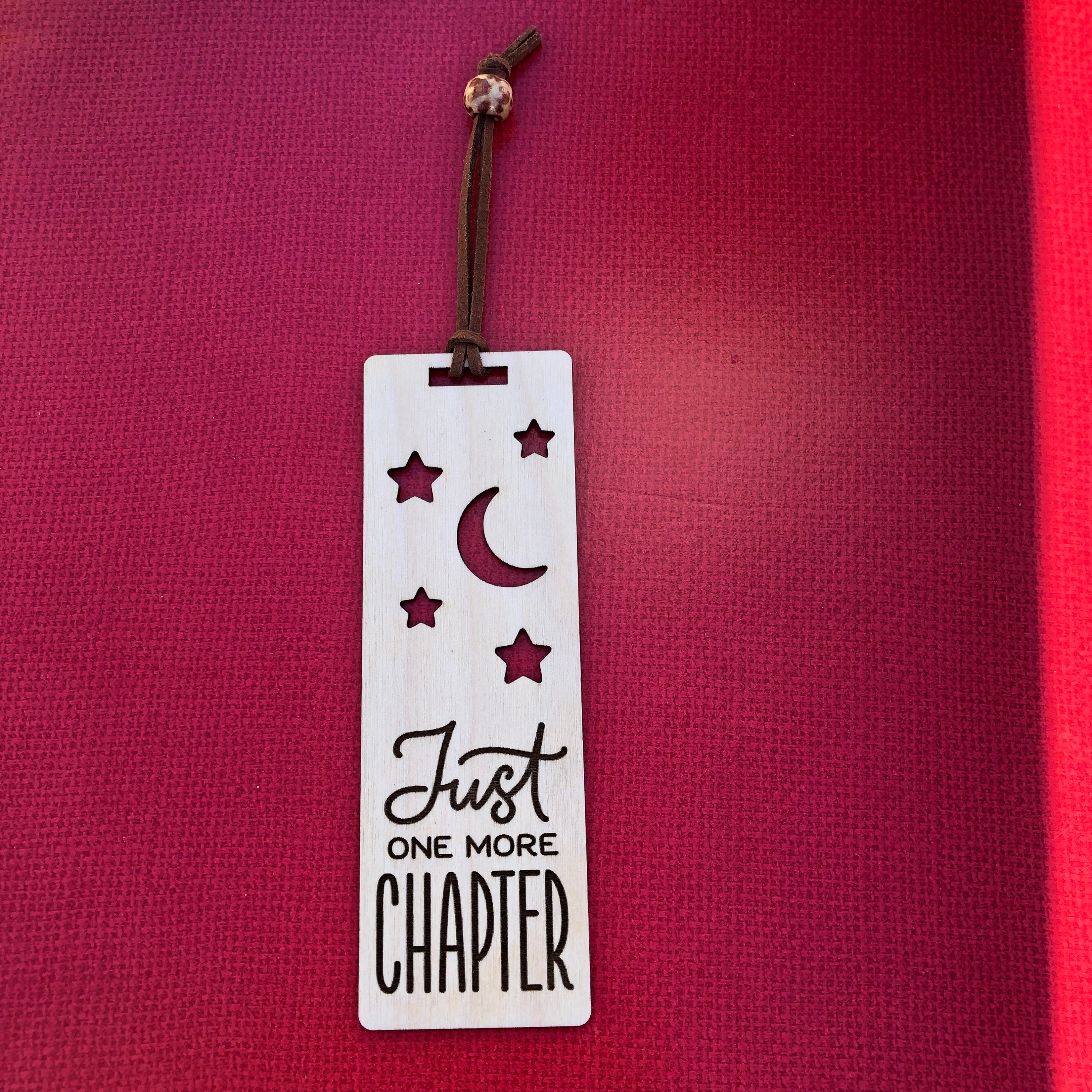 Laser Cut Wood Bookmark: Baltic Birch With Suede Cord - Etsy