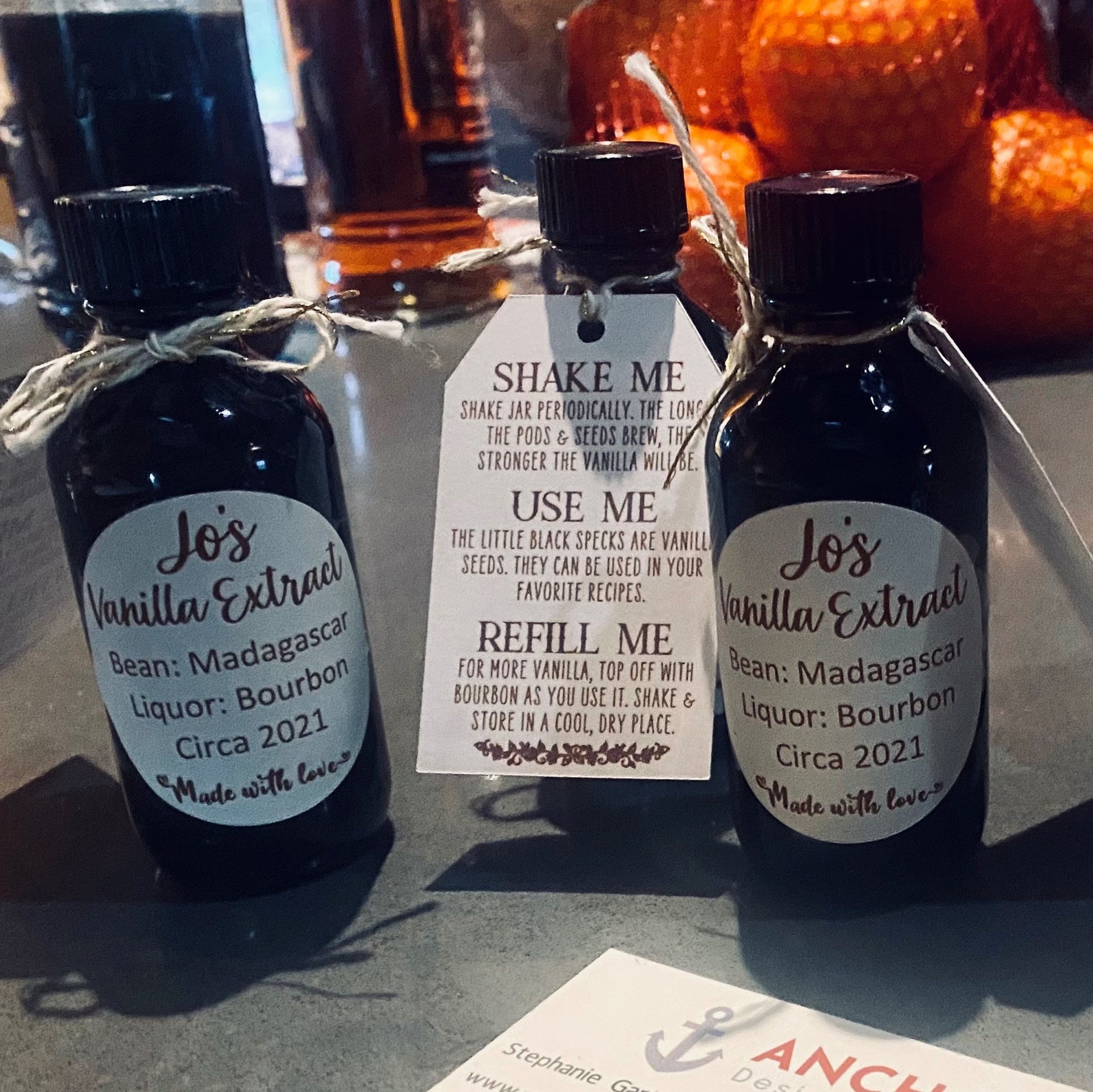 Custom Vanilla Extract Tags Set of 12 - Etsy