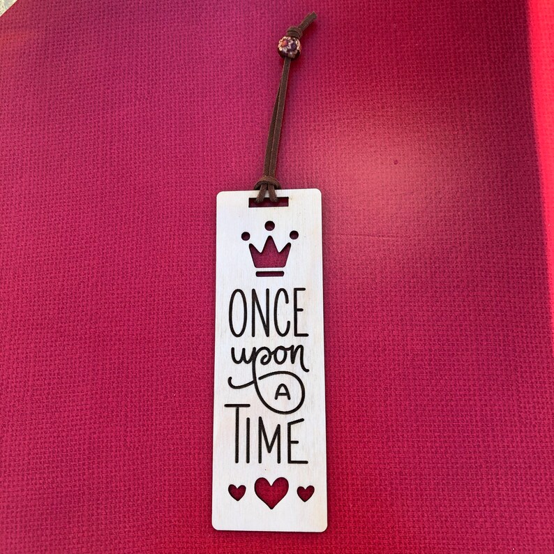 Laser Cut Wood Bookmark: Baltic Birch With Suede Cord - Etsy