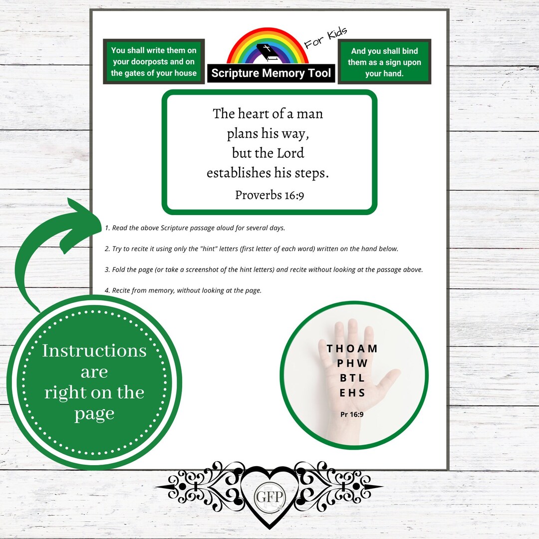 Scripture Memorization Tool for Kids - Etsy