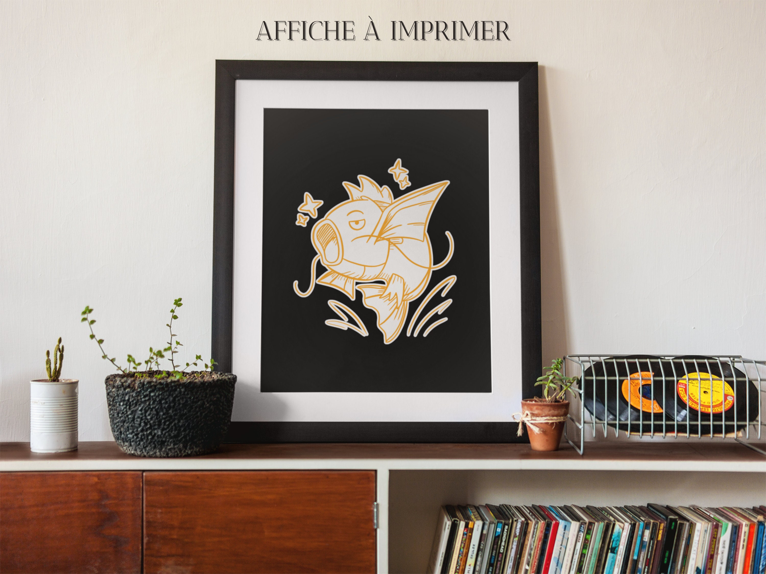 POKEMON Poster Shiny Magikarp Poster to Print Wall Print - Etsy