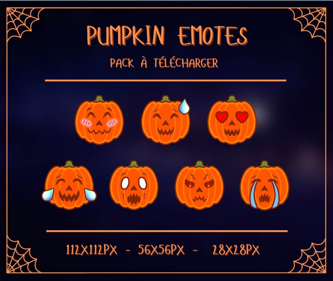 Pumpkin Emotes Pack Pumpkin Emotes Pack for Twitch and Discord - Etsy