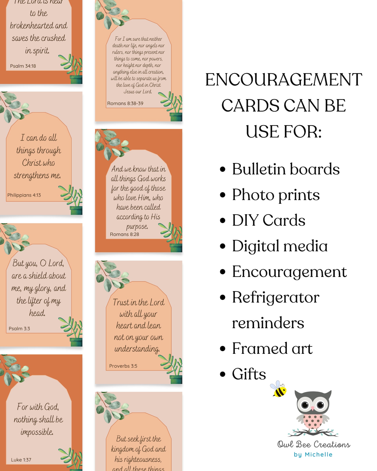 30 Encouraging Verse Cards, Printable, Scripture Cards, Bible Memory ...