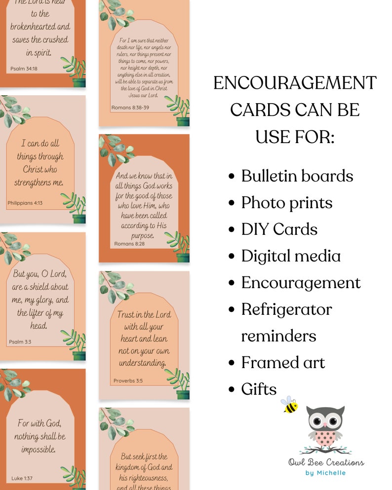 30 Encouraging Verse Cards, Printable, Scripture Cards, Bible Memory ...