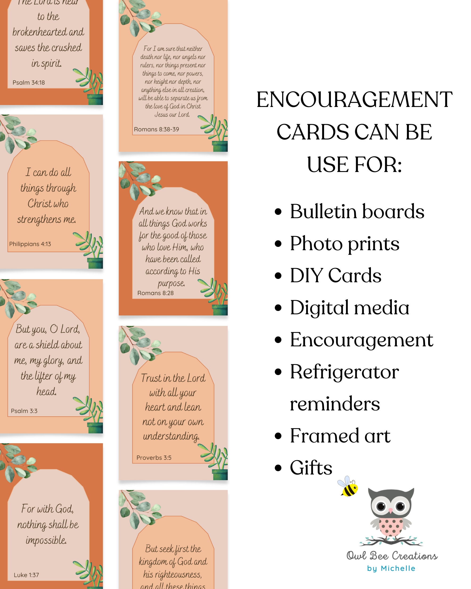 30 Encouraging Verse Cards, Printable, Scripture Cards, Bible Memory ...