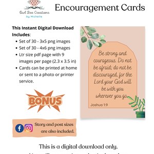 30 Encouraging Verse Cards, Printable, Scripture Cards, Bible Memory ...