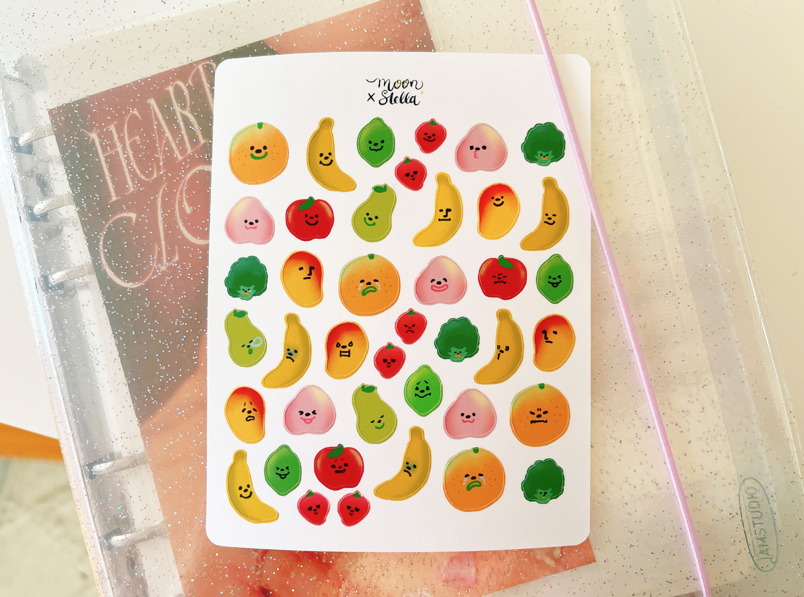 Fruits & Vegetable Emoji Stickers for Journals Planners - Etsy
