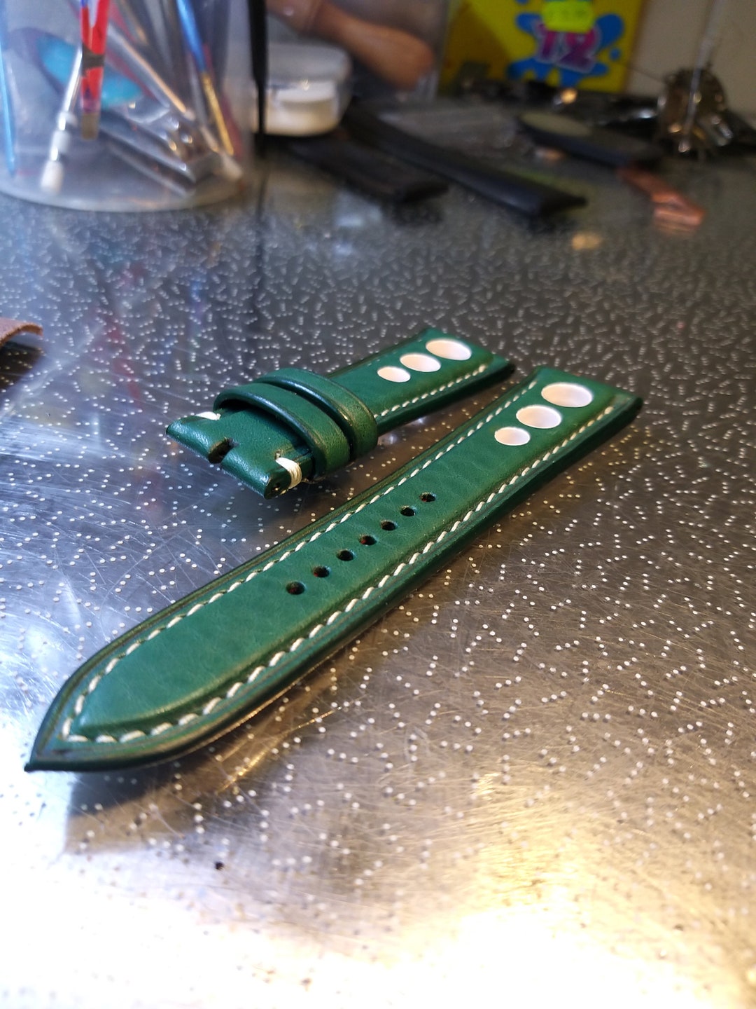 Green Rally Handmade Watch Strap Compatible With Panerai U Boat Seiko ...