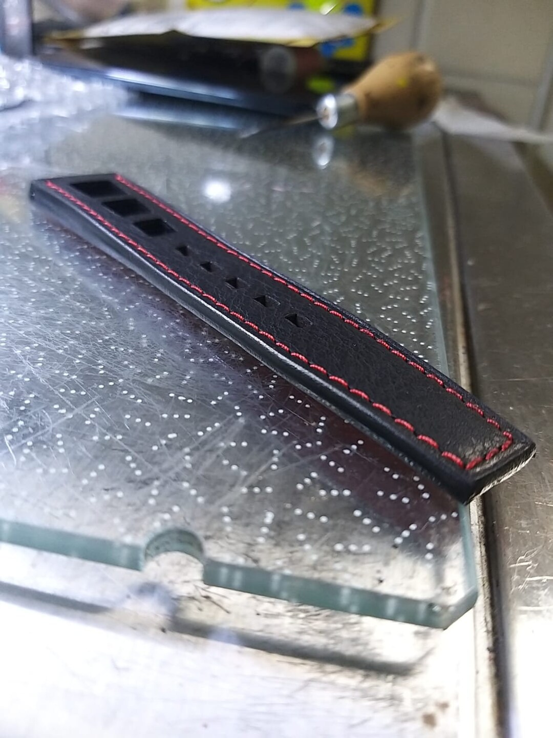 BLACK/RED Rally Handmade Watch Strap Compatible With Panerai U Boat ...