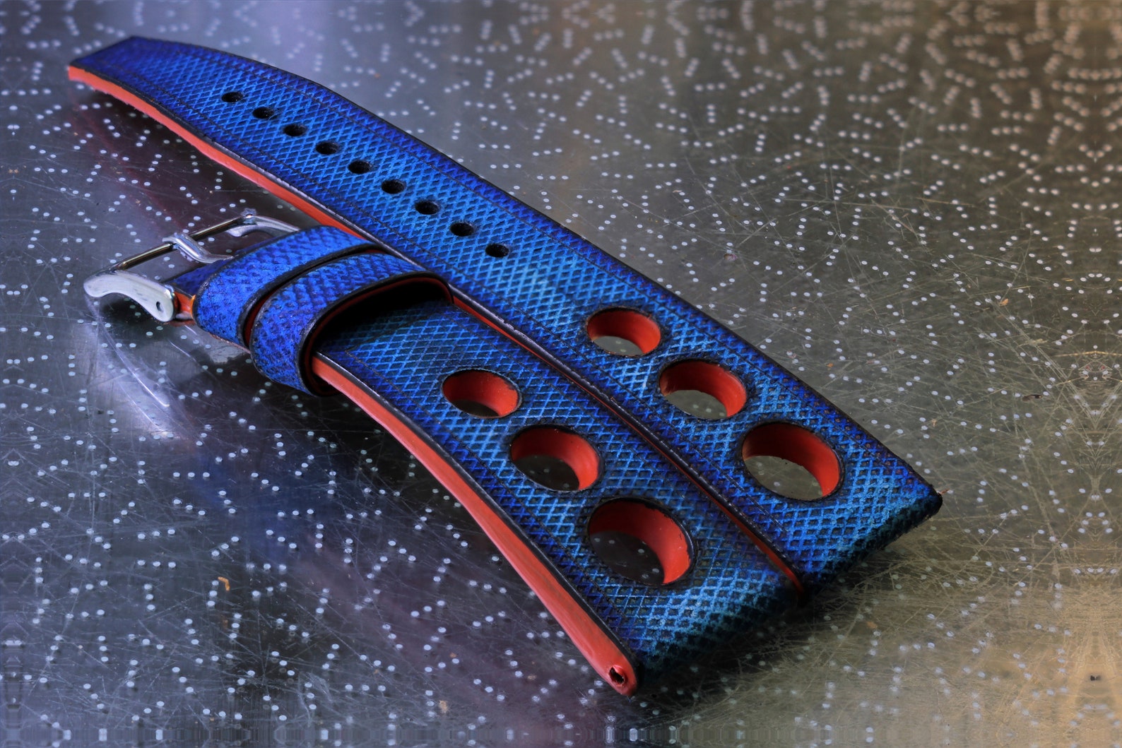 Blue Rally Handmade Strap Compatible With U Boat , Panerai , Seiko ...