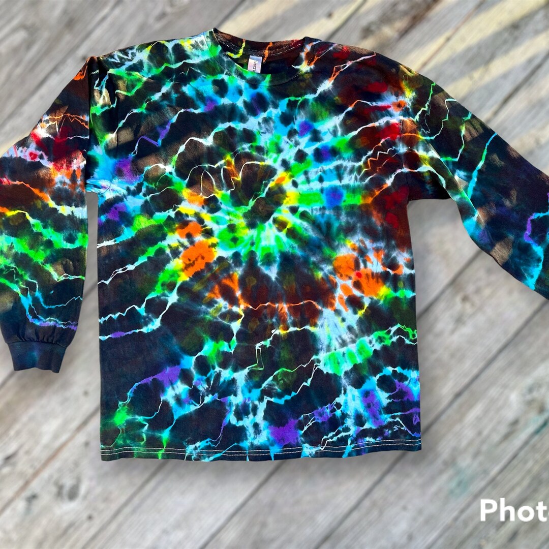 Tie Dye Shirt for Men, Long Sleeve Tye Dye Shirt, Psychedelic T Shirt ...
