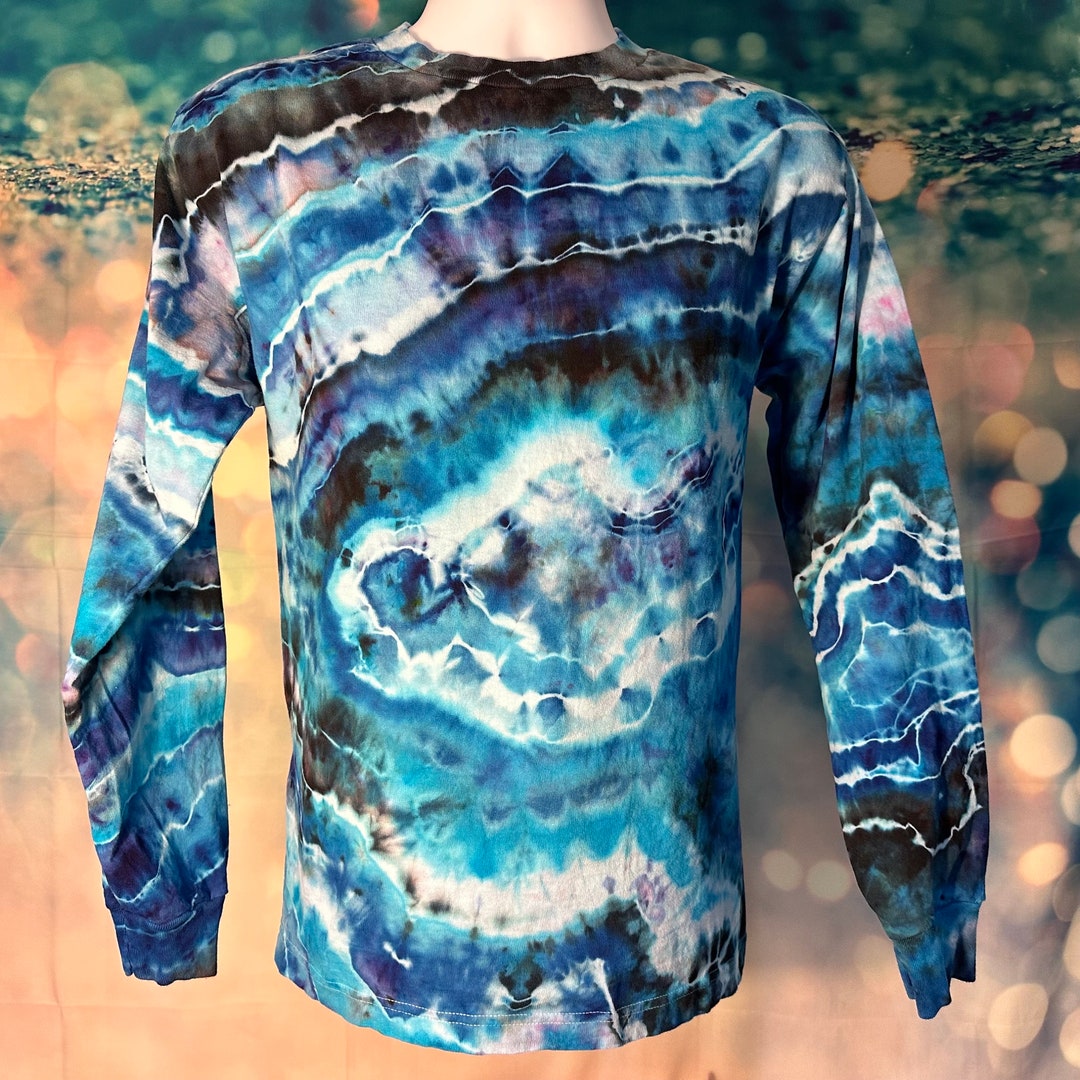 Tie Dye Shirt for Men, Long Sleeve Tye Dye Shirt, Psychedelic T Shirt ...