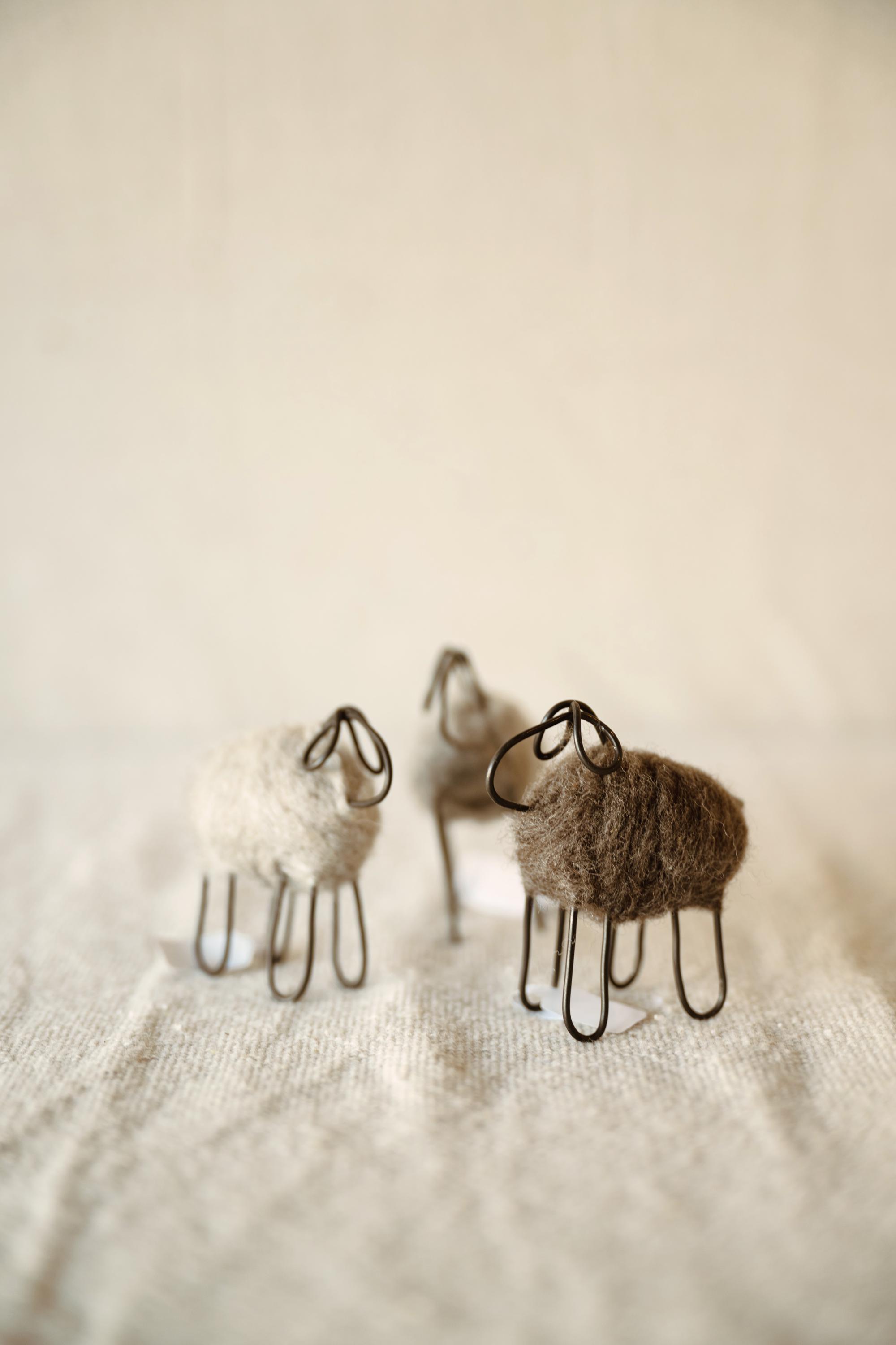 Handcrafted Wire Art Sheep With Wool Body Adorable Home Decor - Etsy