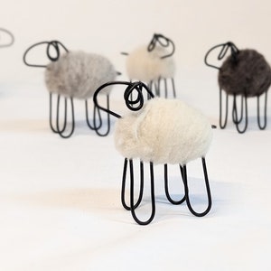 Handcrafted Wire Art Sheep With Wool Body - Adorable Home Decor - Etsy