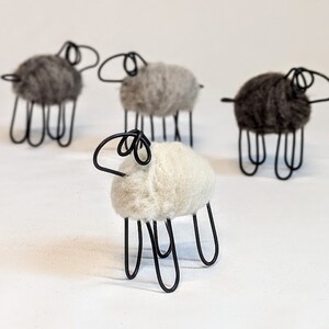 Handcrafted Wire Art Sheep With Wool Body - Adorable Home Decor - Etsy