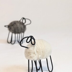 Handcrafted Wire Art Sheep With Wool Body - Adorable Home Decor - Etsy
