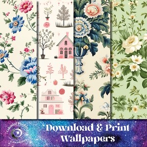 Wallpaper Repeatable Patterns to Download, Print, Use in 1:12 Scale ...