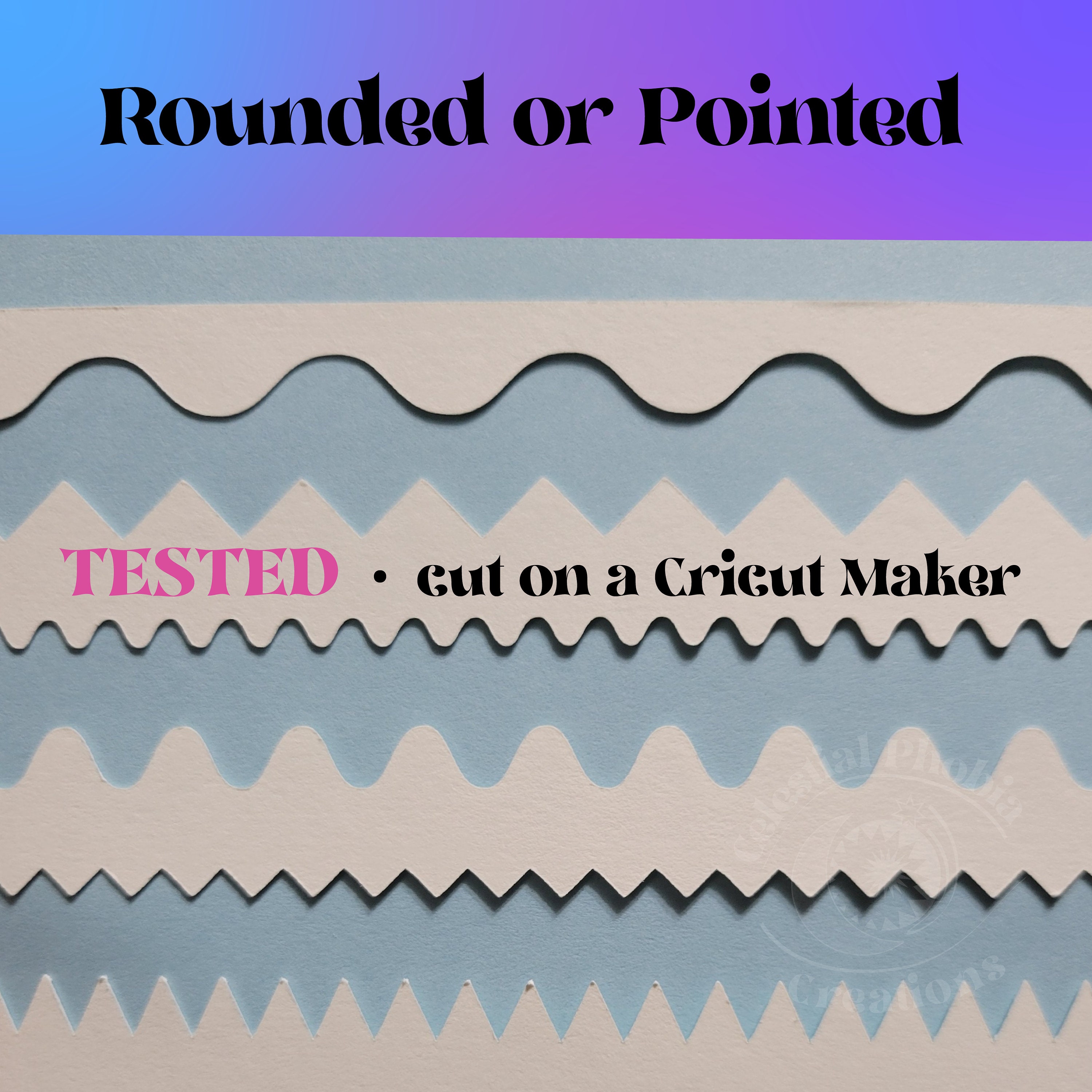 Cut Decorative Edges With Pointy or Wavy Edges. Make Chevron Designs ...