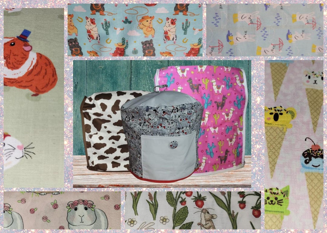 Guinea Pig Mouse Bunny Dust Covers for Kitchenaid Mixers in Sizes 5-7 ...