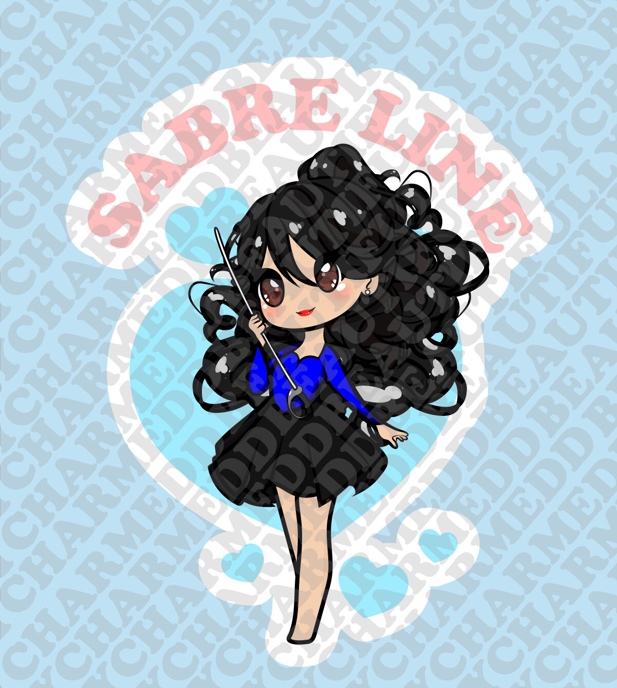 Sabre Line Color Guard Sticker - Etsy