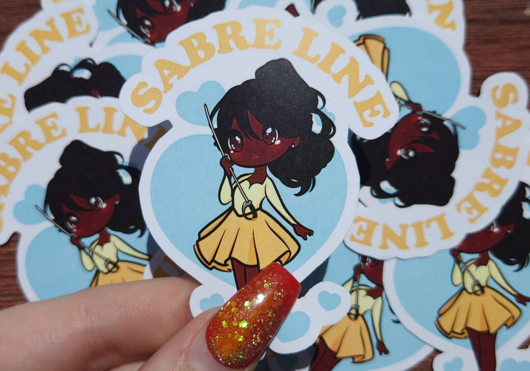 Sabre Line Color Guard Sticker - Etsy