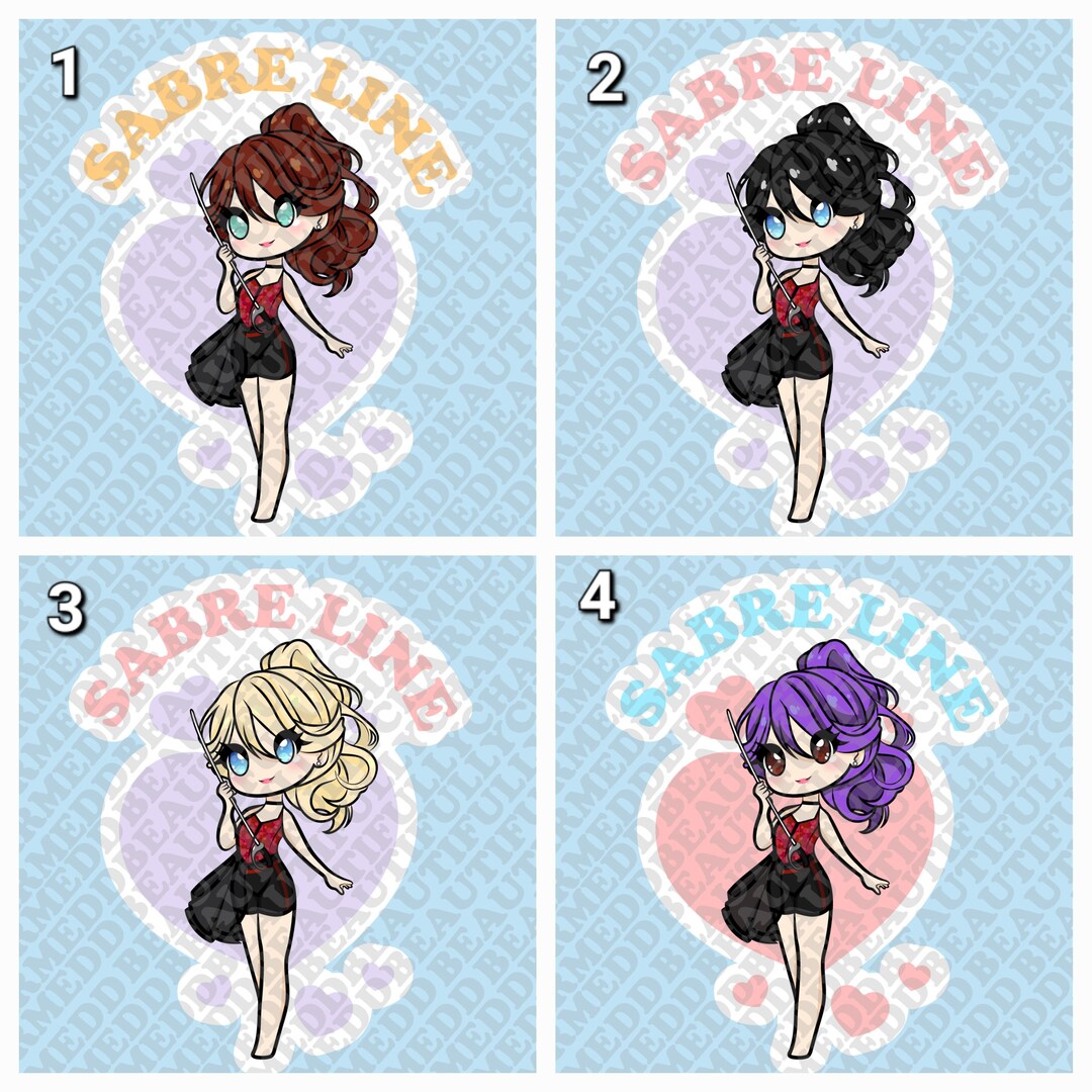 Sabre Line Color Guard Sticker - Etsy