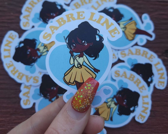 Sabre Line Color Guard Sticker - Etsy