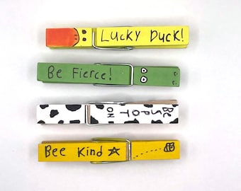 Cheerleading Clothespins, Spirit Clips, Cheer Pins, Good Luck Pins - Etsy