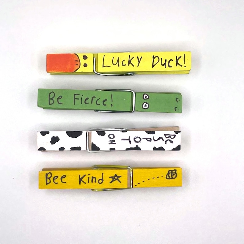 Cheerleading Clothespins, Spirit Clips, Cheer Pins, Good Luck Pins - Etsy