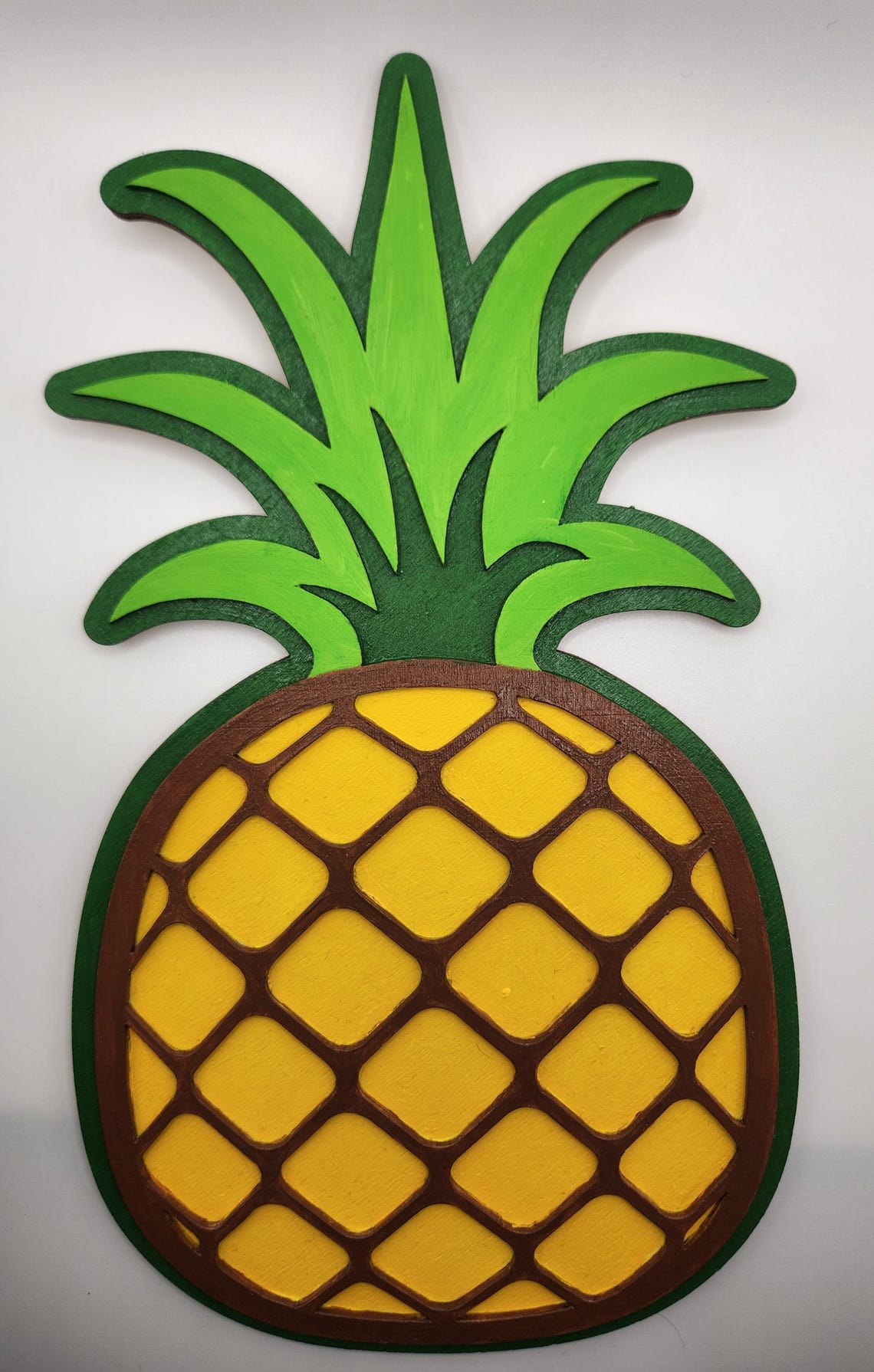 Pineapple Handpainted Wooden Cut Out - Etsy