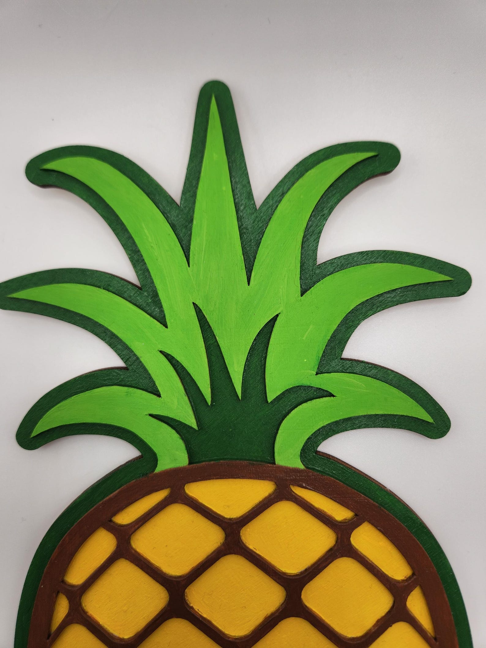 Pineapple Handpainted Wooden Cut Out - Etsy