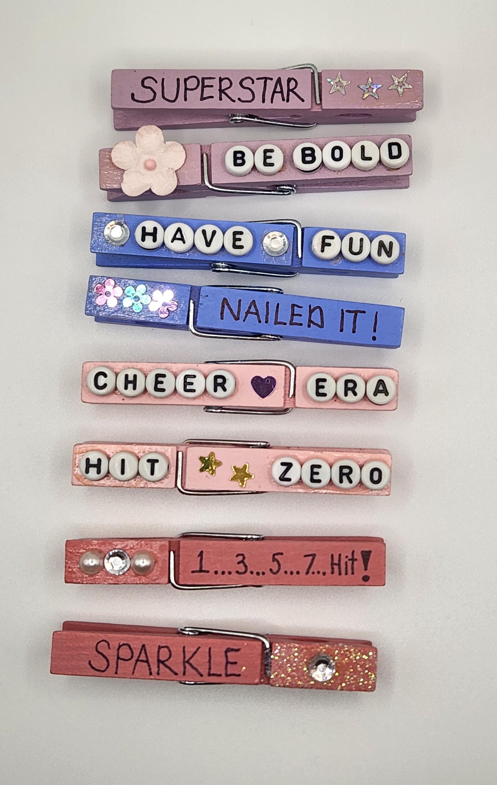 Cheerleading Clothespins, Spirit Clips, Cheer Pins, Good Luck Pins - Etsy