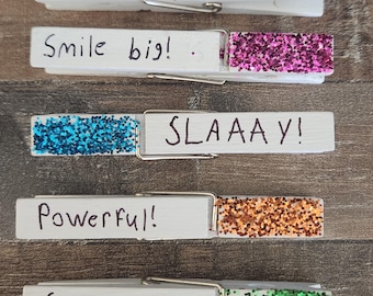 Cheerleading Clothespins, Spirit Clips, Cheer Pins, Good Luck Pins - Etsy