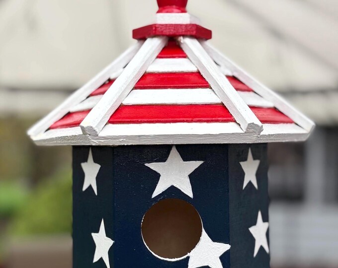 Decorative Wood Birdhouse With Sliding Loop Hanger/gazebo Birdhouse 9.5 ...