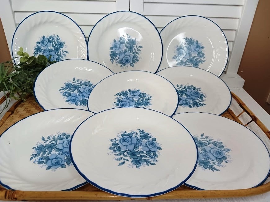 Beautiful Corelle Blue Velvet Roses Dinnerware Sold Separately - Etsy