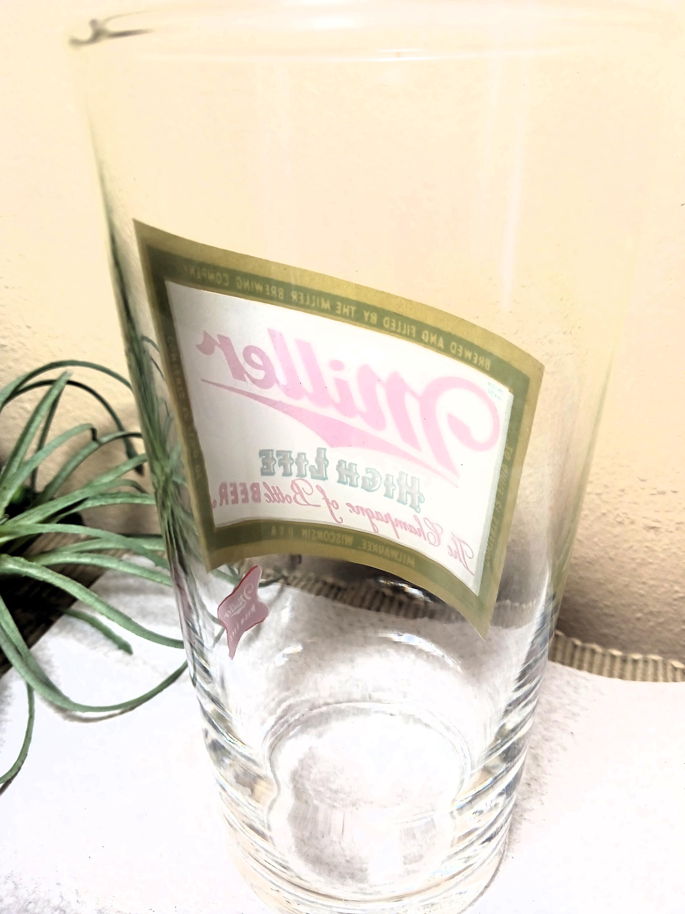 Vintage Miller High Life Bar Glass Champagne of Beers - Etsy