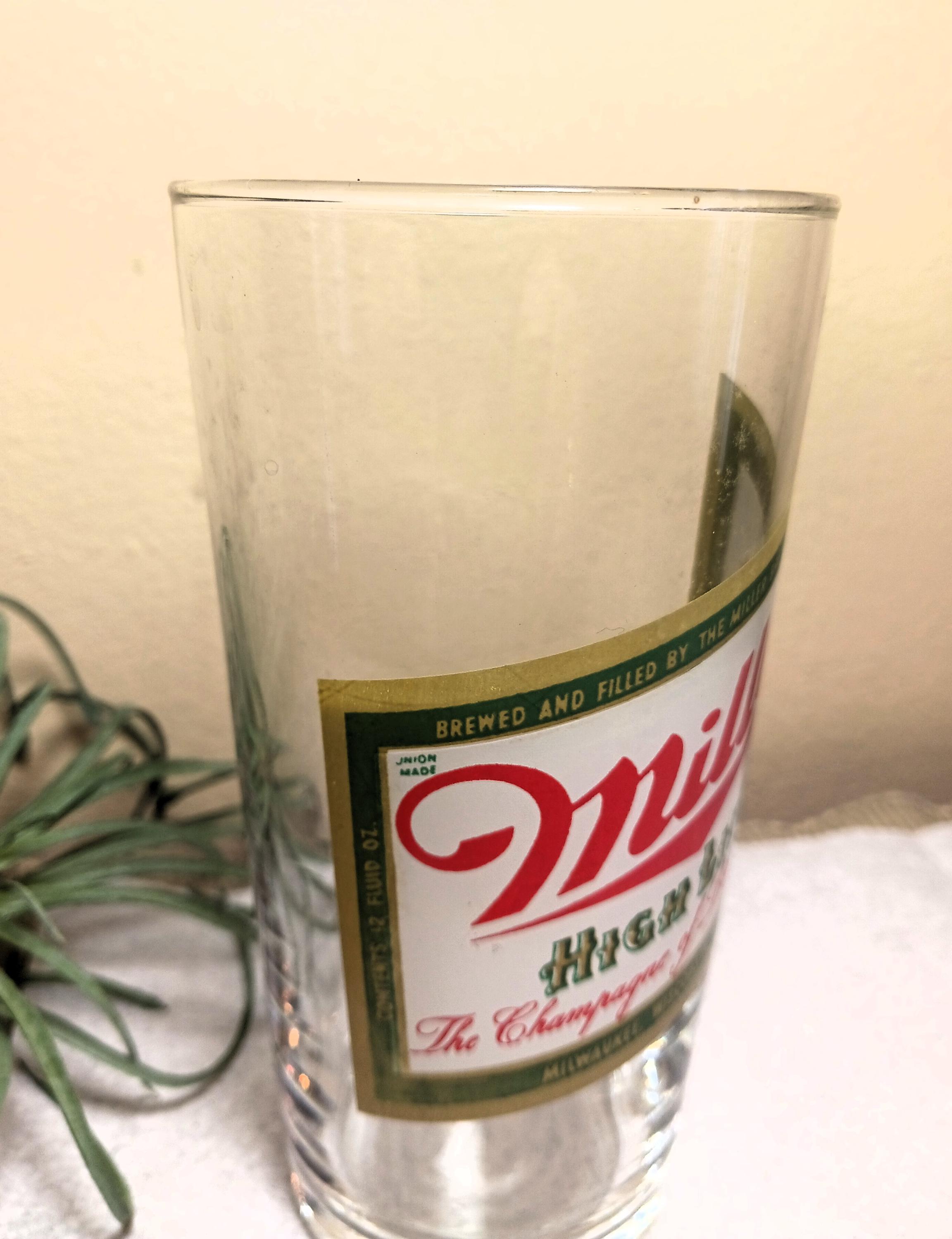Vintage Miller High Life Bar Glass Champagne of Beers - Etsy