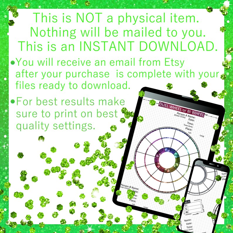 Blank Bi Wheel or Duel Chart for Synastry, Relationship Compatibly ...