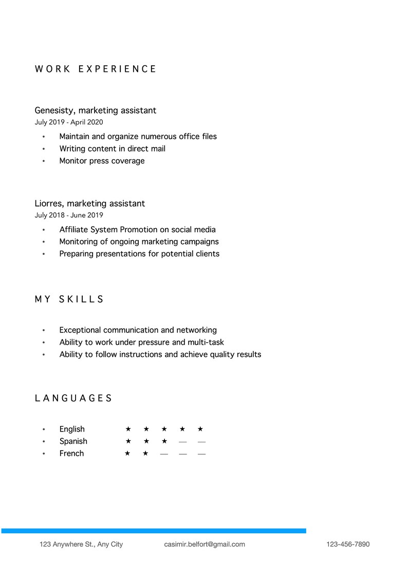 Curriculum Vitae CV for Word, Simple, Uncluttered, Effective, Original ...