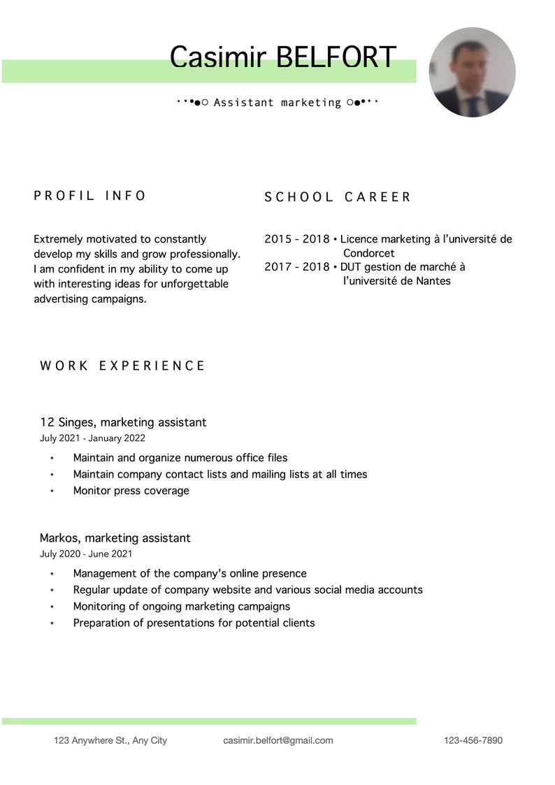 Curriculum Vitae CV for Word, Simple, Uncluttered, Effective, Original ...