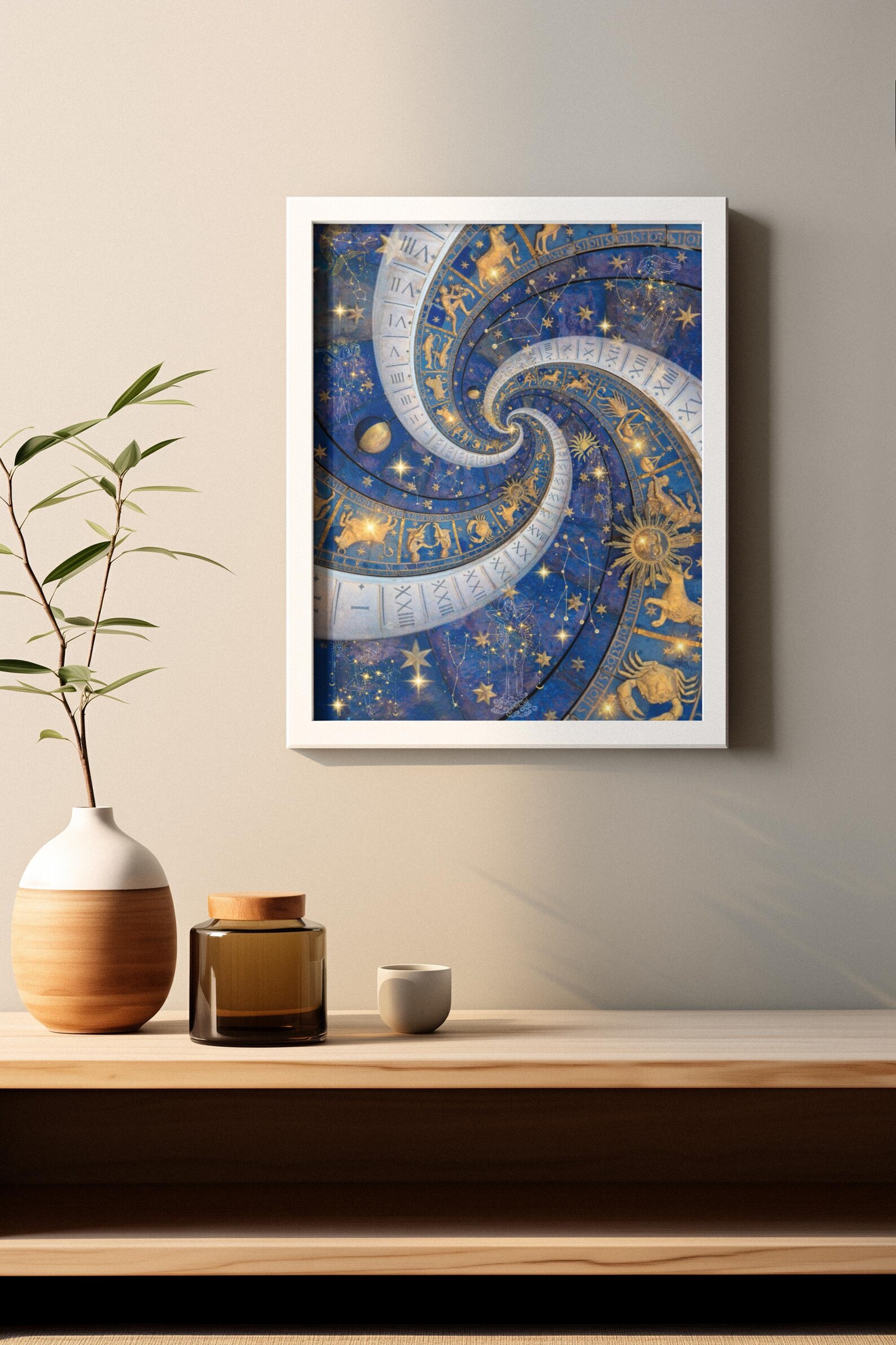 Ethereal Cosmic Goddess Labyrinth: Zodiac Sign Printable Artwork ...