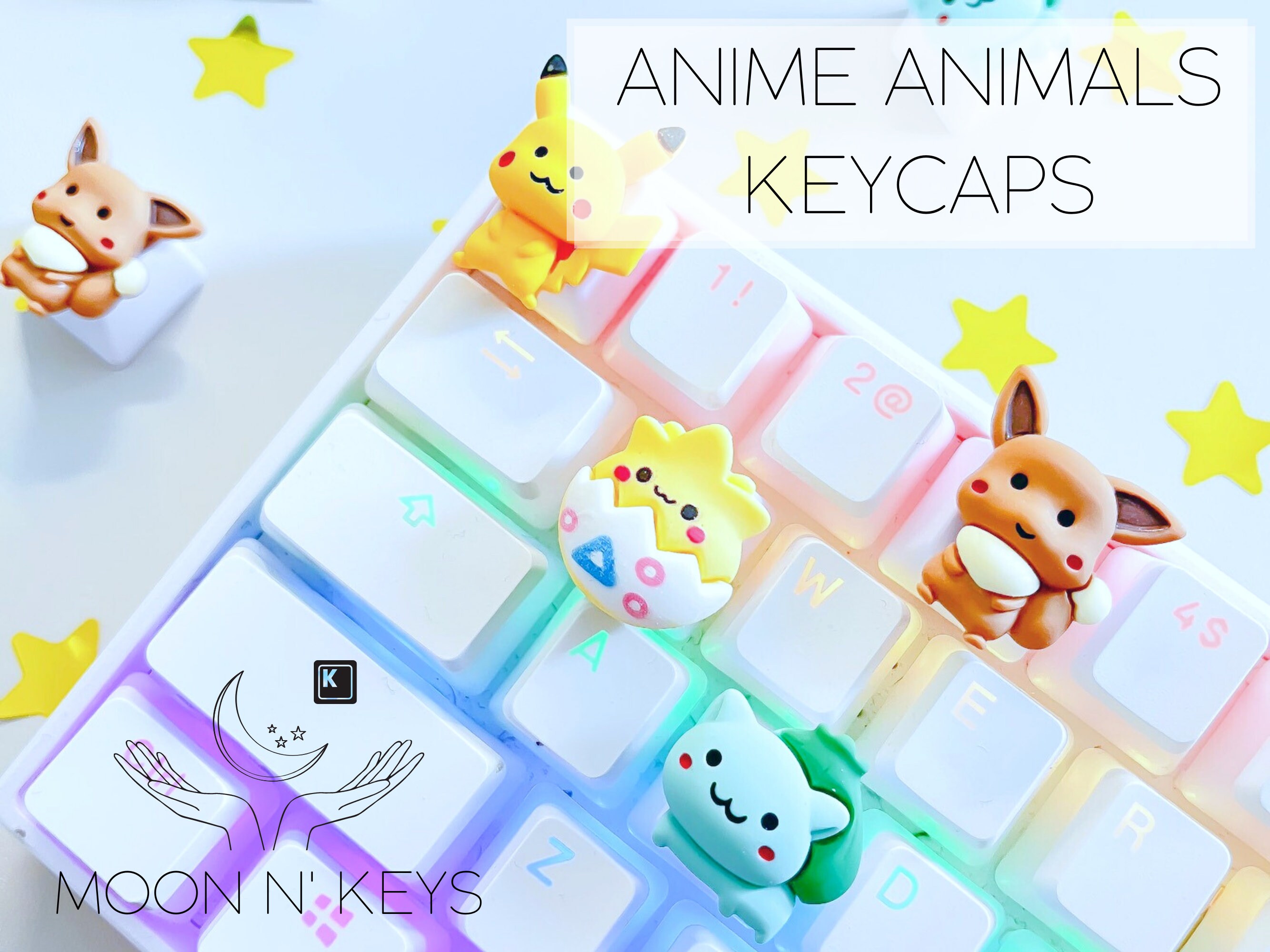ARTISAN Anime Animal Keycaps Anime Kawaii Cute Video - Etsy