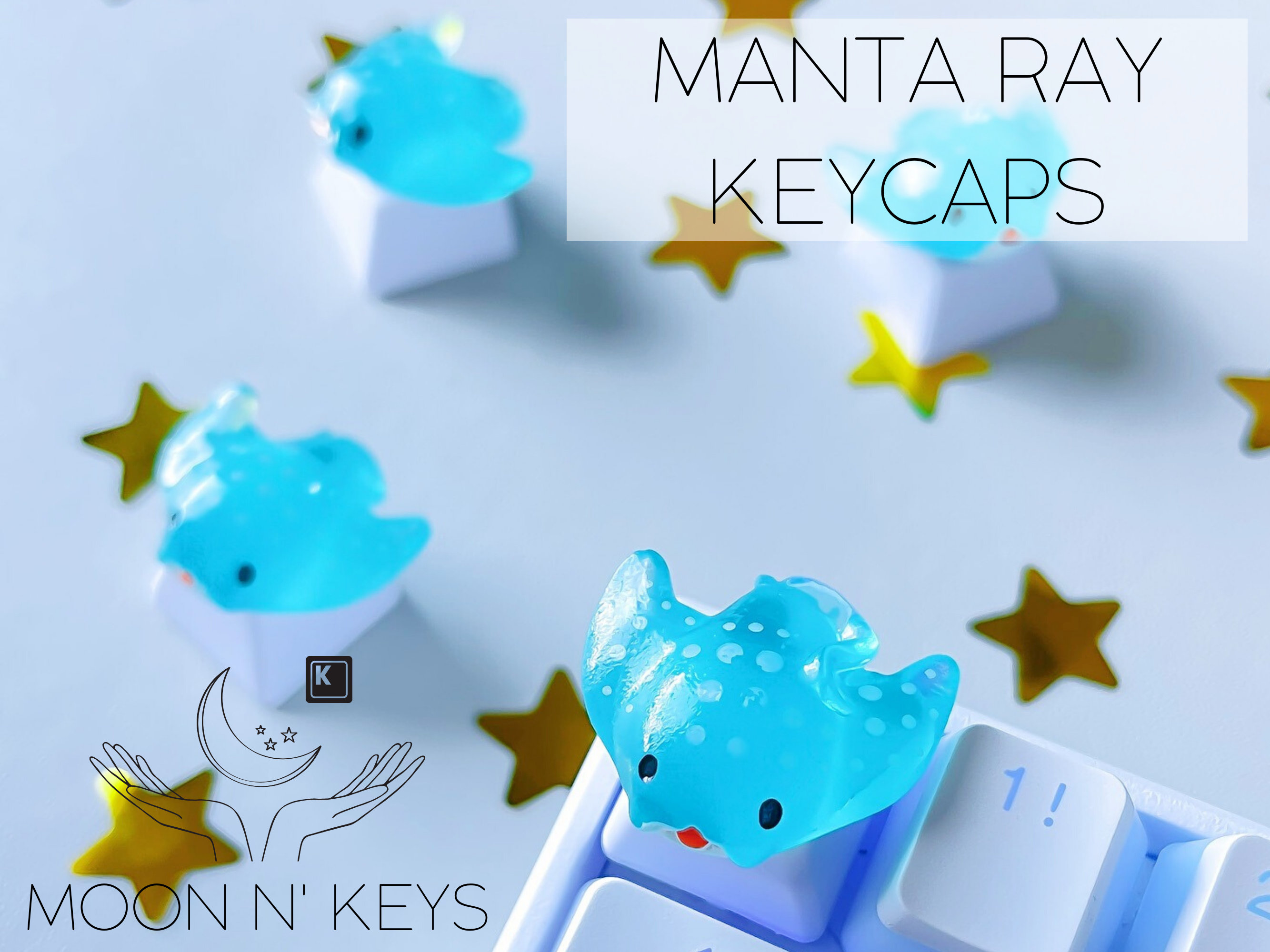 ARTISAN Manta Ray Keycap Ocean Sea Resin Keycaps - Etsy