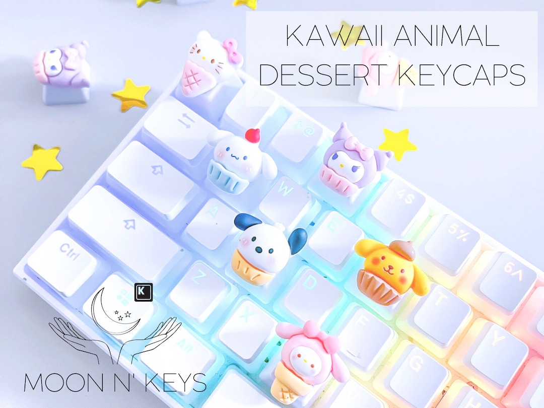 ARTISAN Kawaii Animal Dessert Keycaps Charms Sweet - Etsy