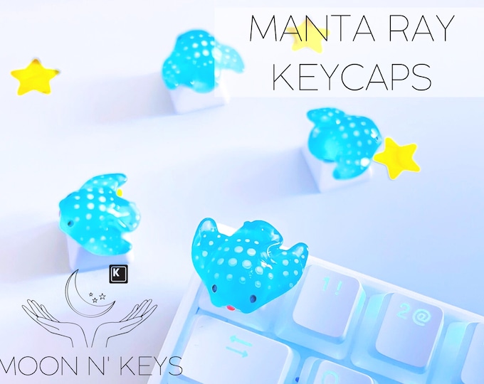 ARTISAN Manta Ray Keycap | Ocean | Sea | Resin Keycaps | Seashell | Esc ...
