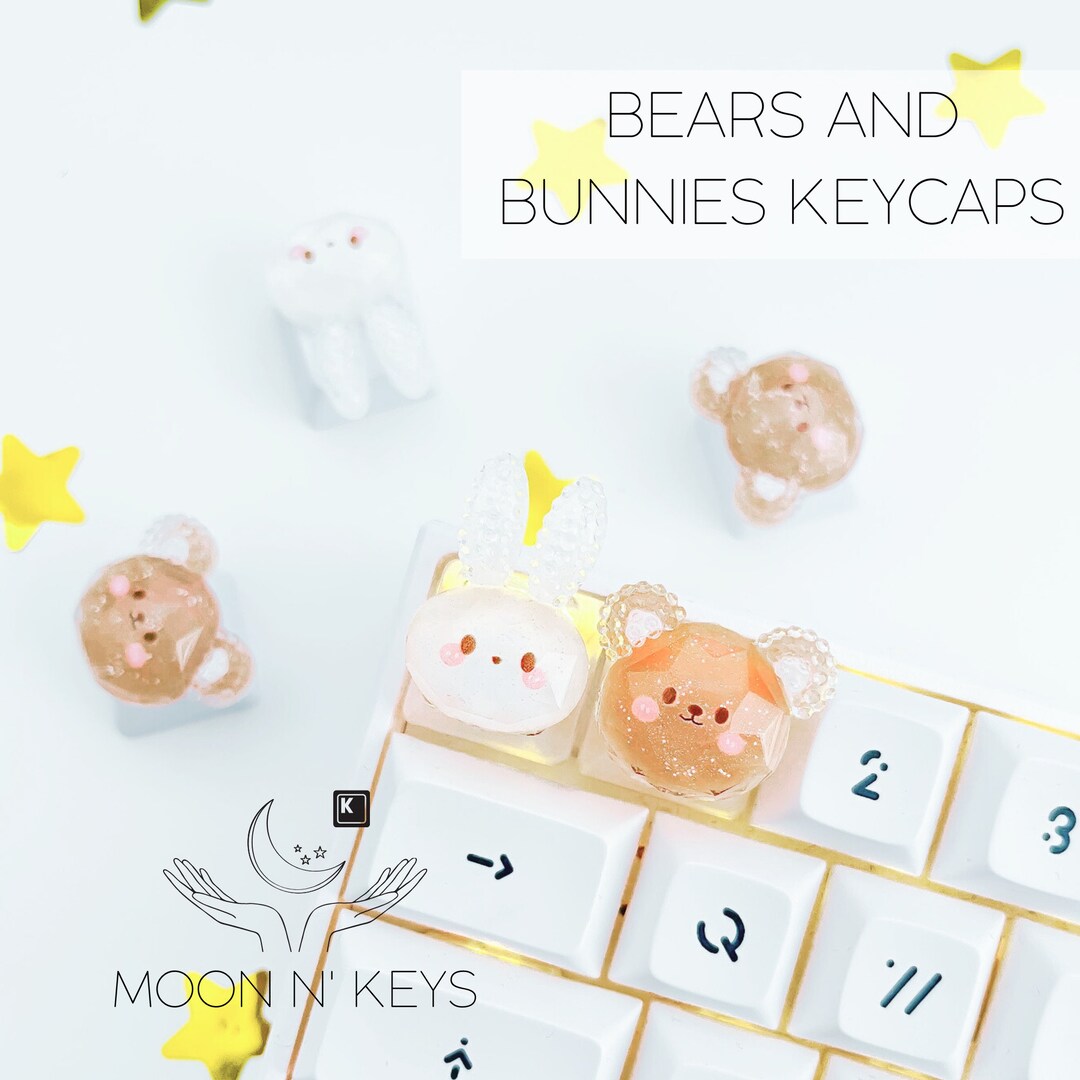 ARTISAN Bears and Bunnies Keycaps | Animal | Kawaii | Cute | Decor ...