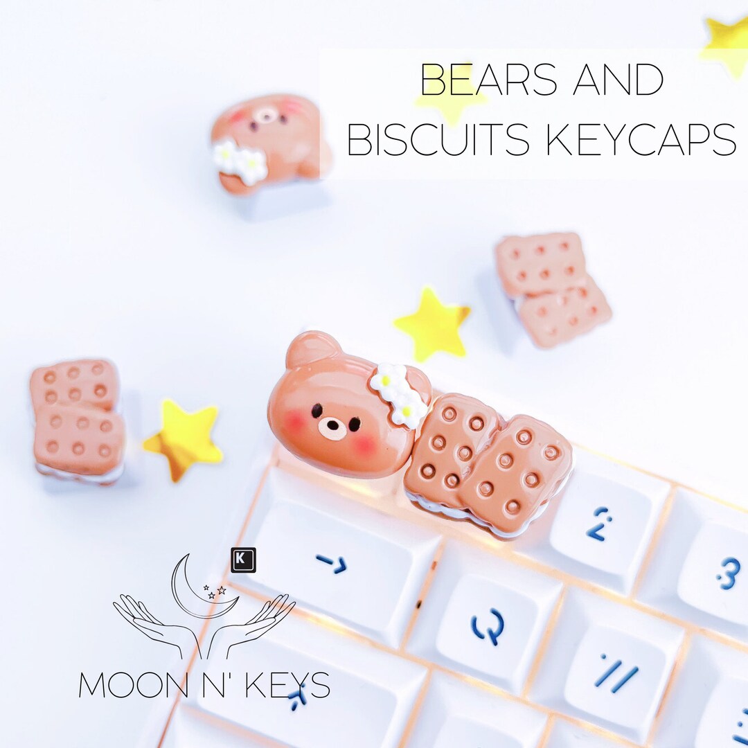 ARTISAN Bears and Biscuits Keycaps | Cottagecore | Forest | Food ...
