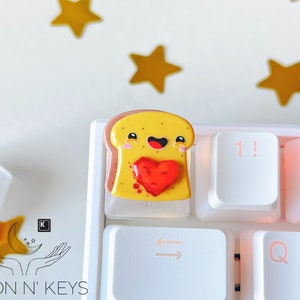 ARTISAN Breakfast Keycaps Toast Jam Egg Kawaii - Etsy